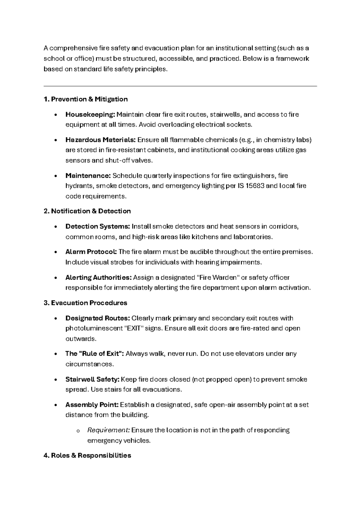 Evacuation Plan: Comprehensive Fire Safety Guidelines for Institutions ...