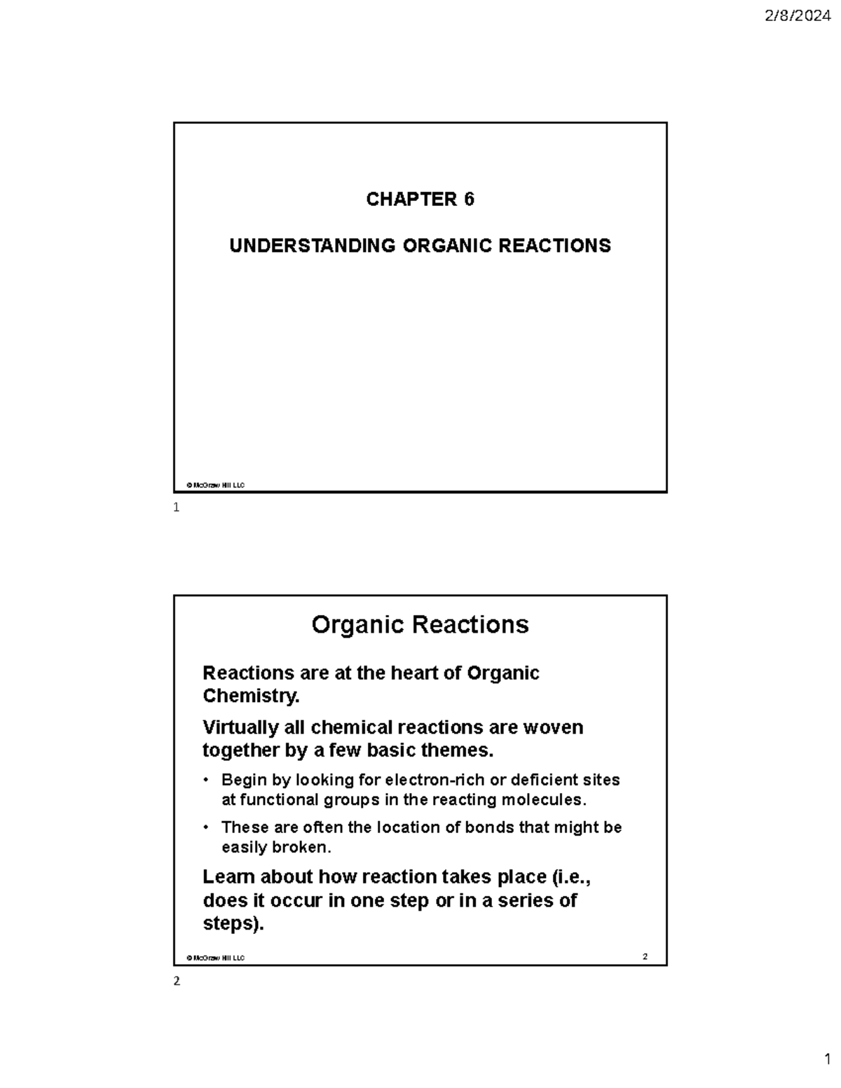 CHAPTER 6: Understanding Organic Reactions - Studocu
