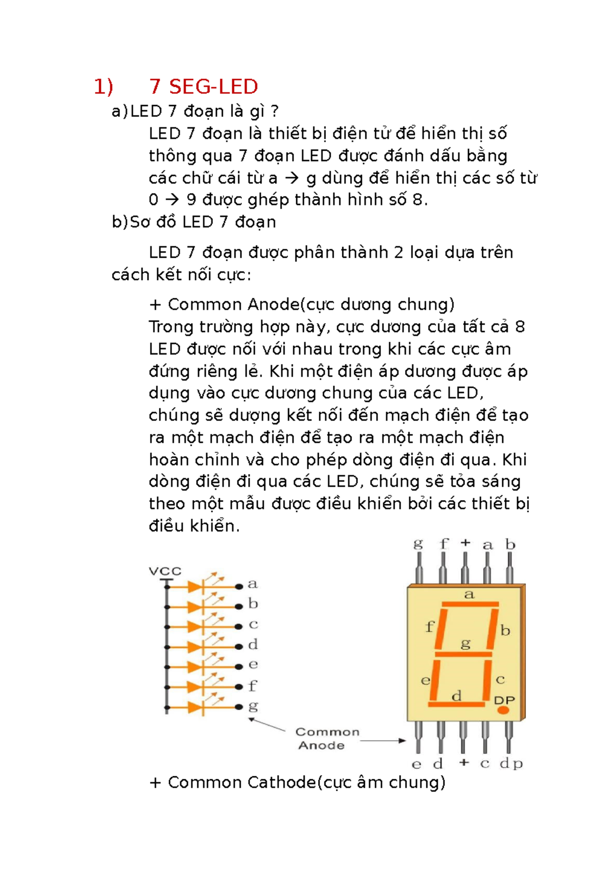 Báo cáo Tóm tắt Dự án: LED 7 Đoạn và IC - Studocu