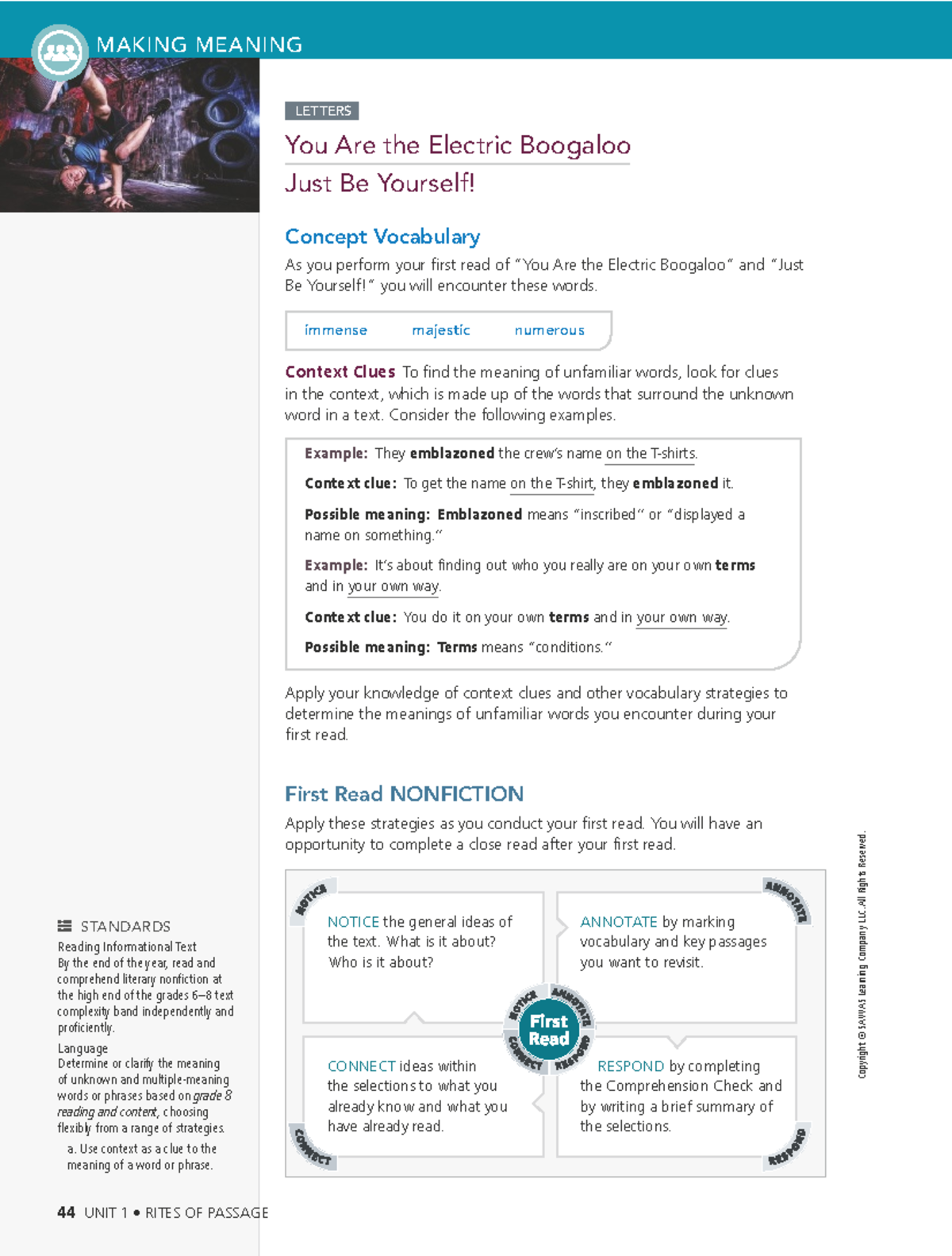 You Are the Electric Boogaloo & Just Be Yourself! - Lesson Notes - Studocu