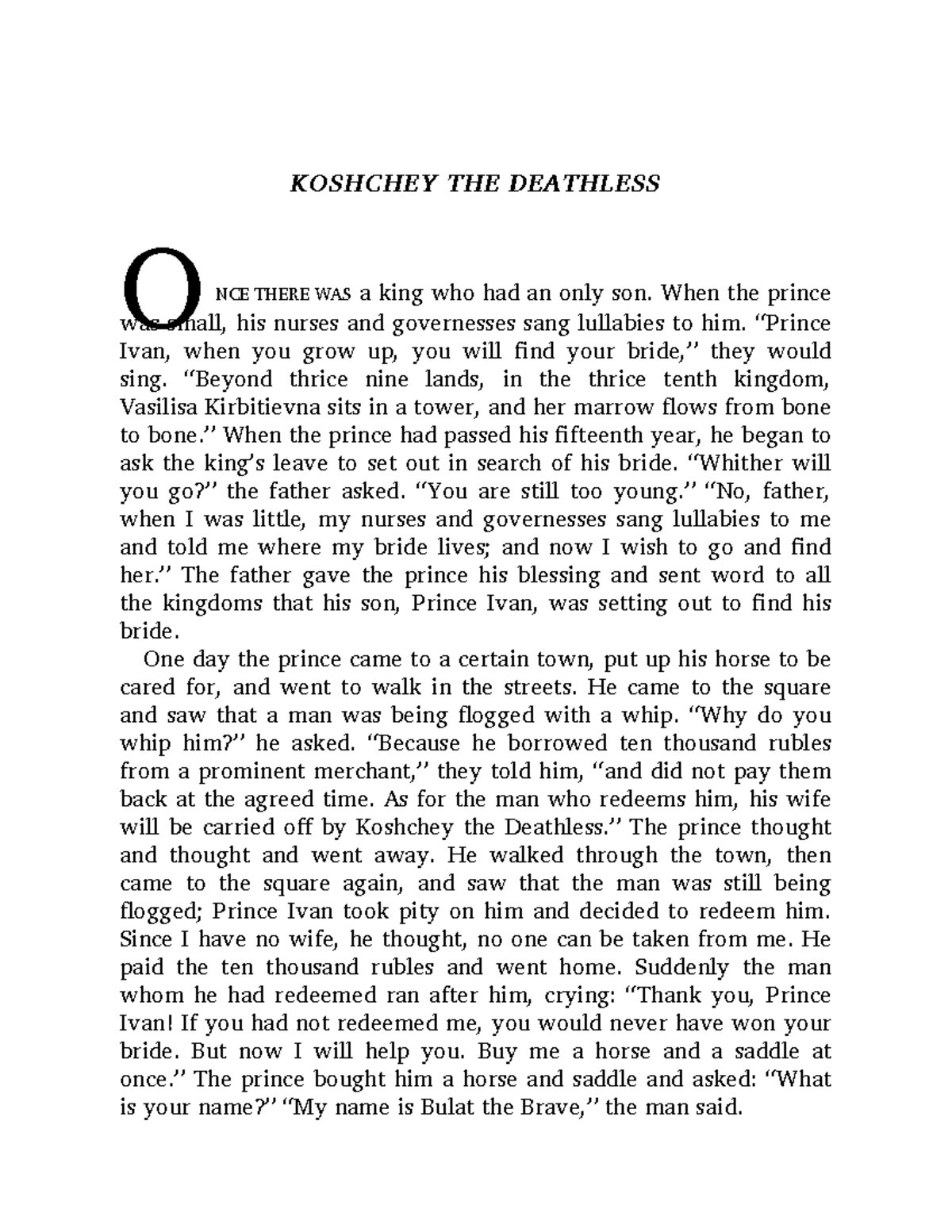 Russian Fairy Tales: The Adventures of Prince Ivan & Koshchey the ...