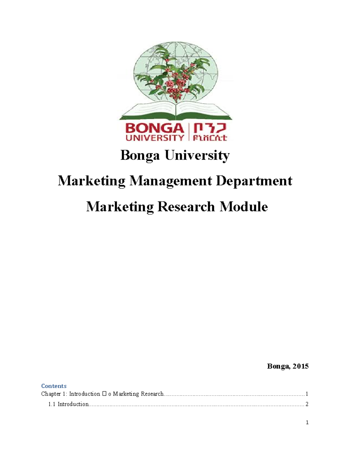 Marketing Research Concepts & Applications - Module 1 (MKT101) - Studocu
