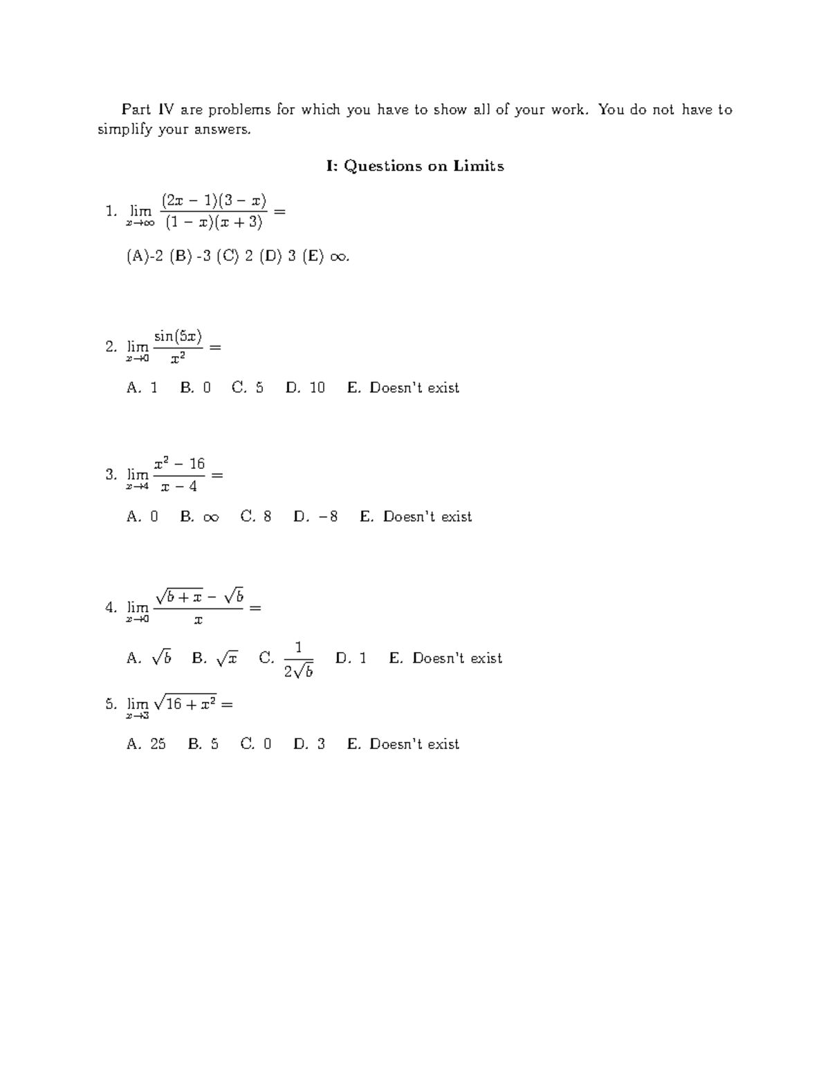 Calculus 150 Final Exam: Limits, Derivatives & Optimization Problems - Studocu