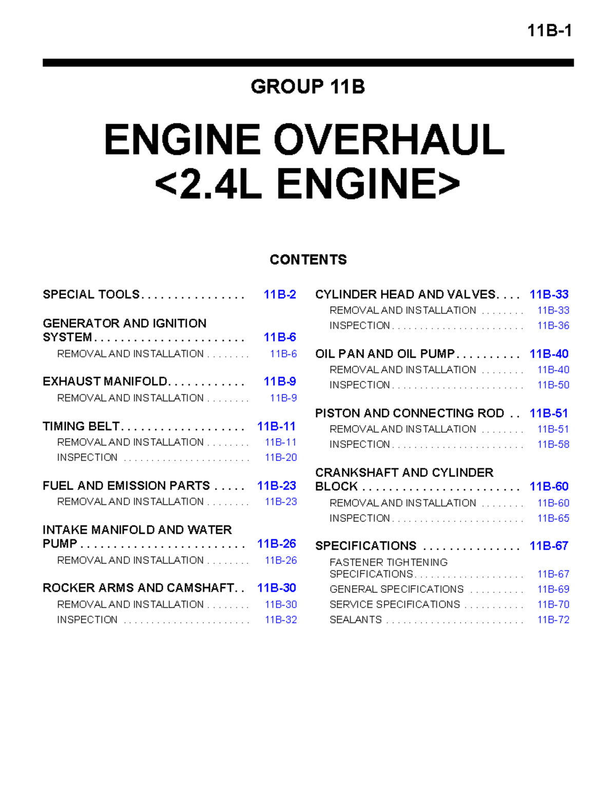 GR00004800-11B - Engine Overhaul Guide: Special Tools & Procedures ...