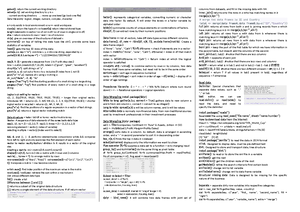 Descriptive Analytics - Cheatsheet - Matrix (2D): all elements are of ...