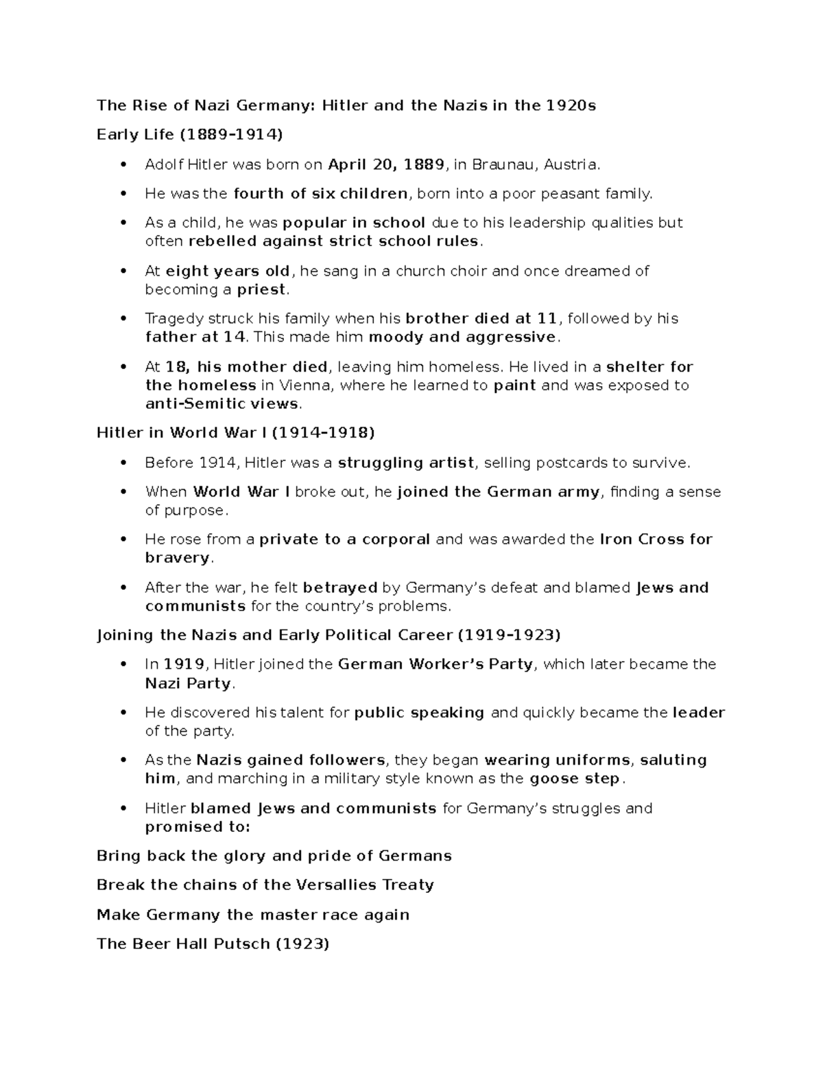 Rise of the Nazi Germany - The Rise of Nazi Germany: Hitler and the ...