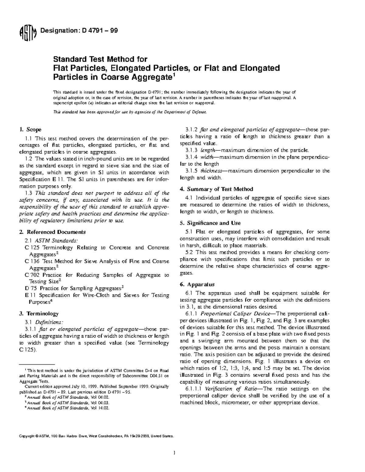 D 4791 - Standard Test Method for Flat and Elongated Particles in ...