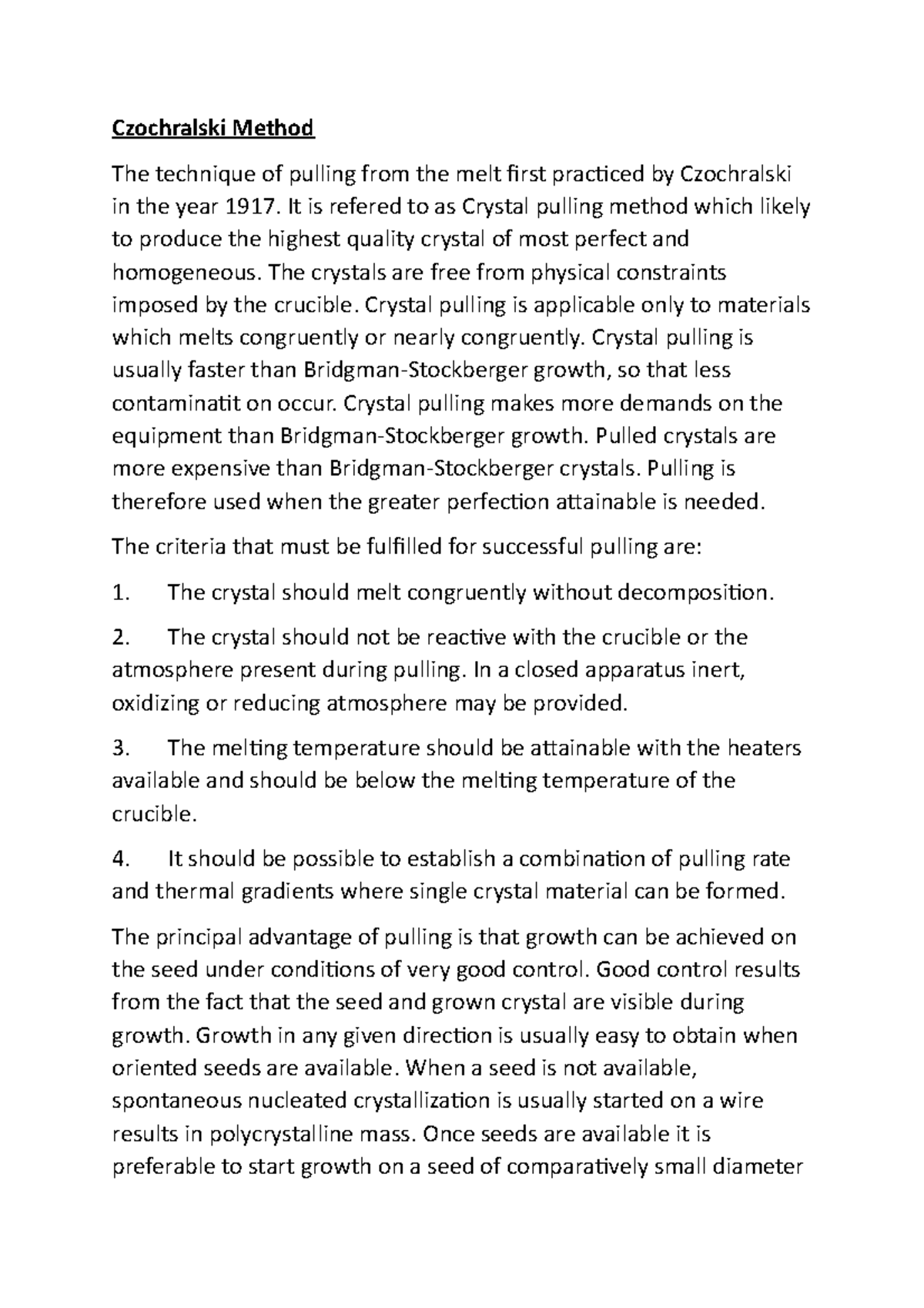 Czochralski Method: Key Principles and Applications in Crystal Growth ...
