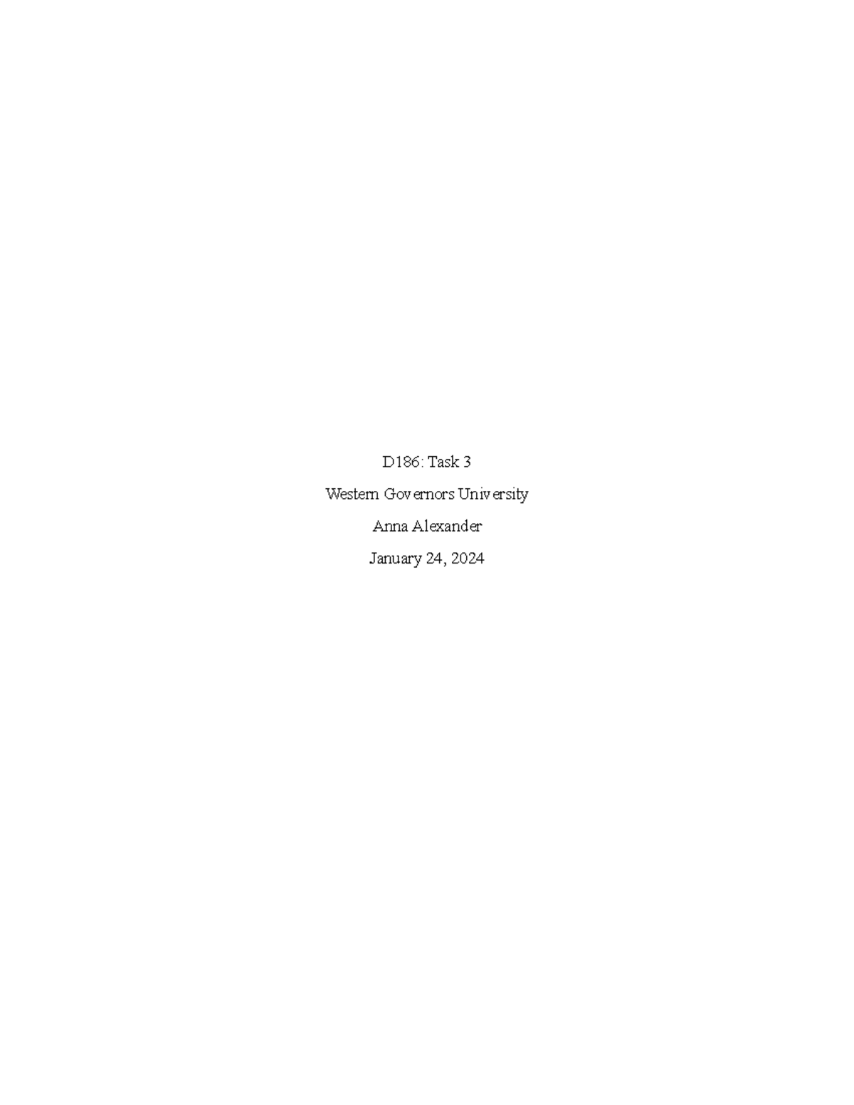 D186 Task3-Learning as a science - D186: Task 3 Western Governors ...