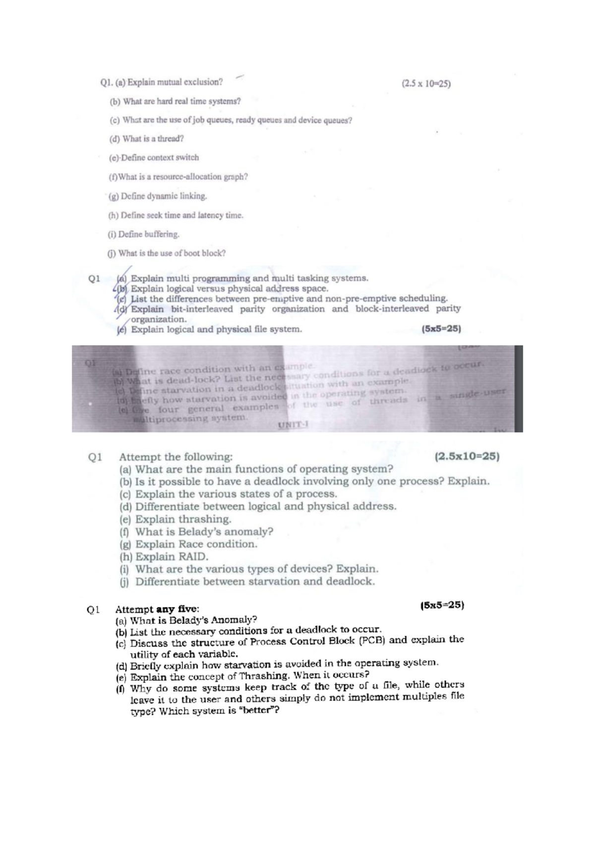 IPU BCA OS ALL PAPER QUESTION - Bachelors of computer application ...
