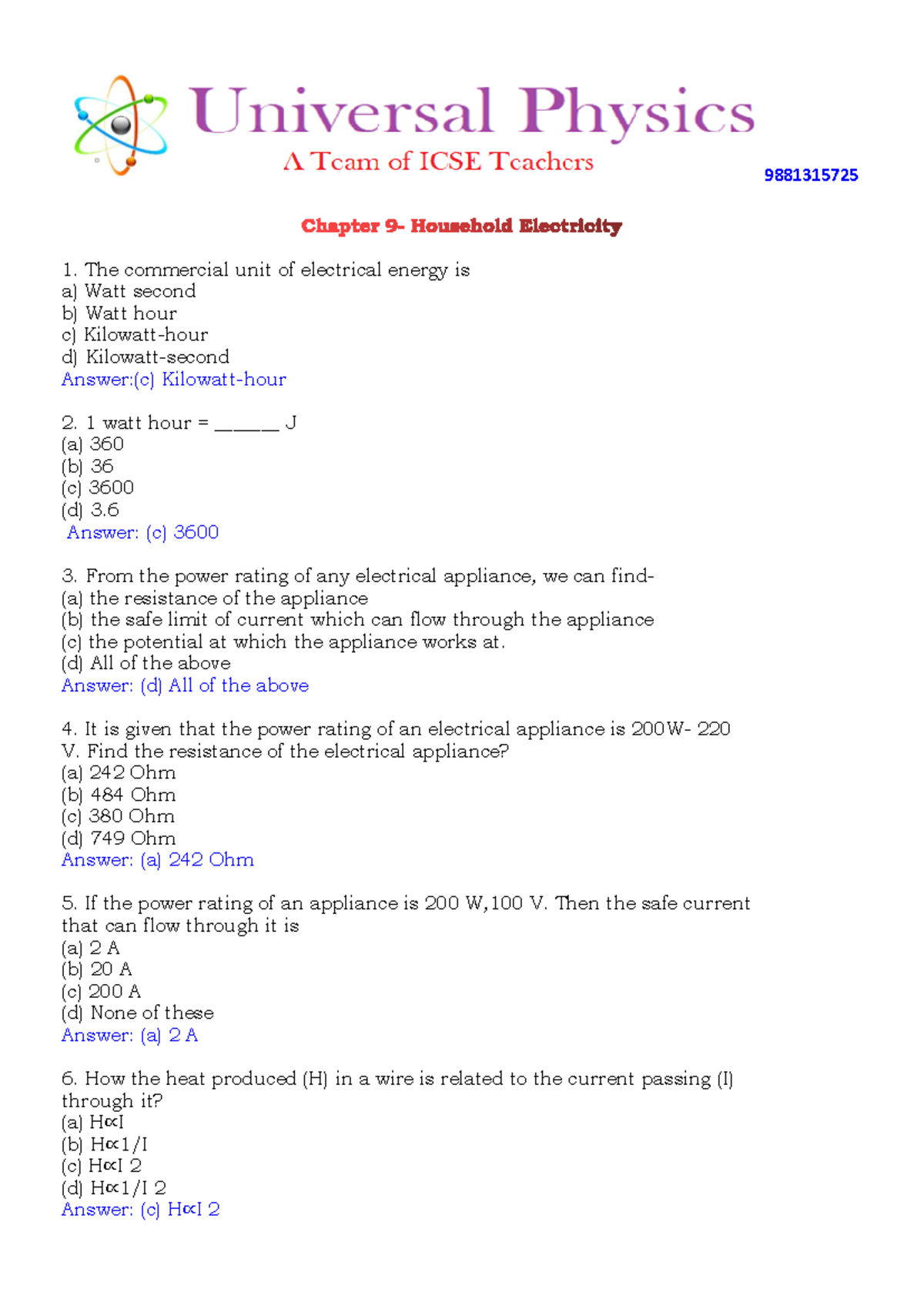 Household Circuits - DWSDJ: Electrical Energy Concepts and Calculations ...