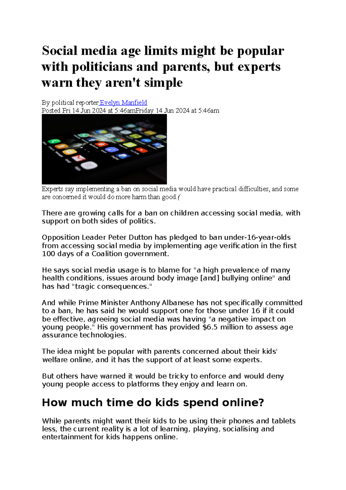 Social Media Age Limit Debate: Impacts and Practical Challenges - Studocu