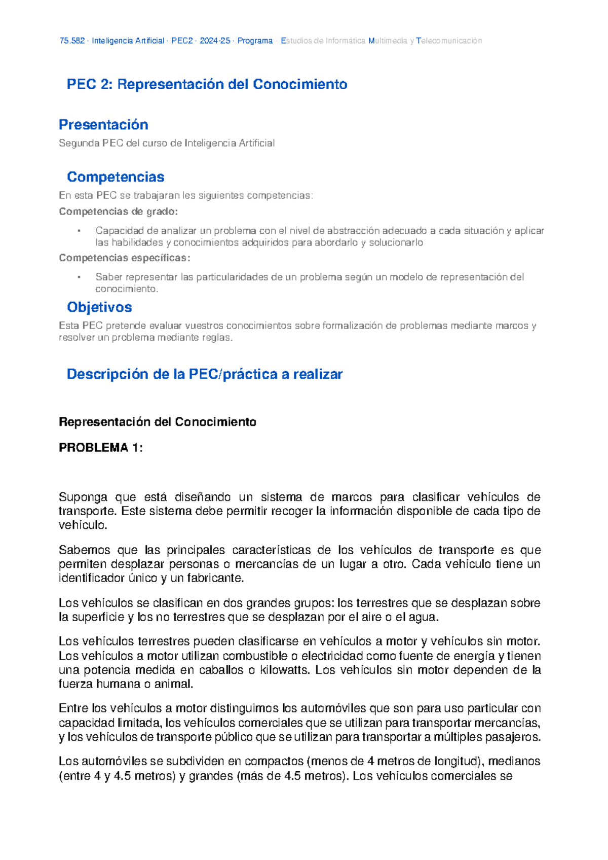 IA 75.582 PEC2: Representación del Conocimiento y Sistemas de Reglas ...