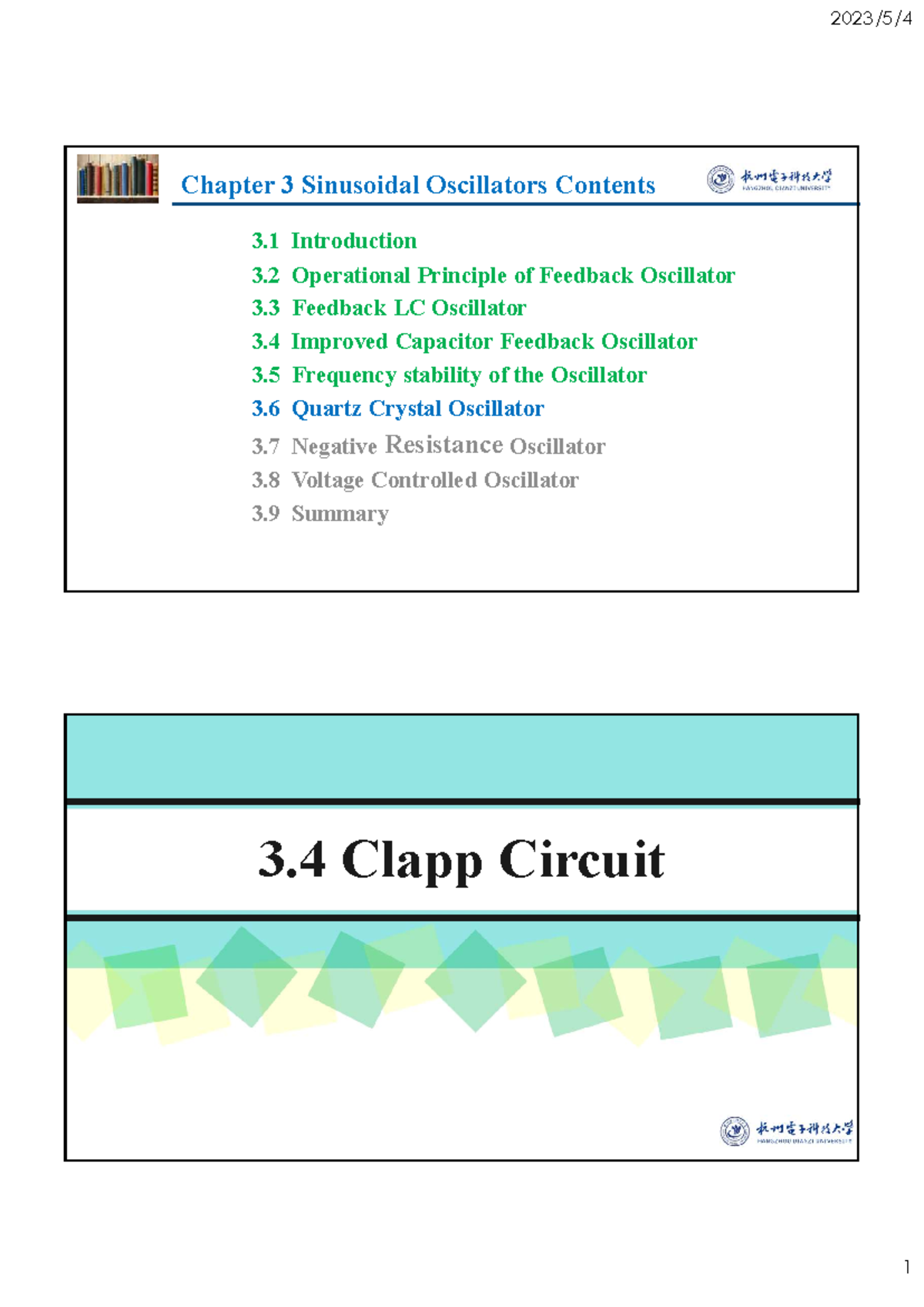 Chapter 3-2: Sinusoidal Oscillators in Electronic Communication Circuits - Studocu