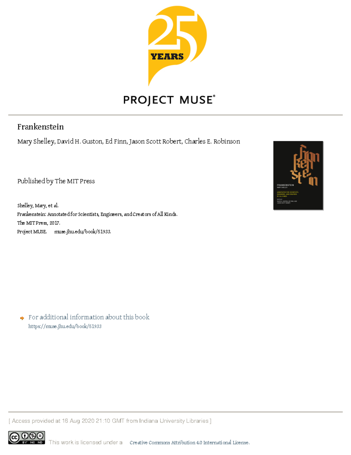 Frankenstein: Annotated Edition - Volume II Insights and Analysis - Studocu