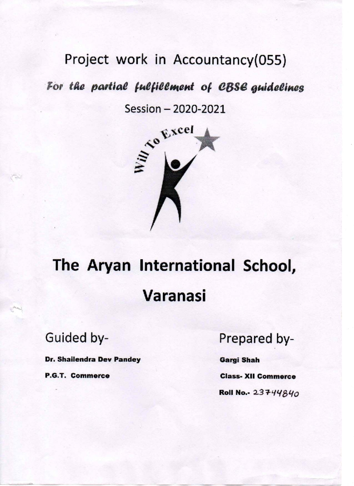 Accountancy Project Work (055): Performance Analysis of Prakash ...