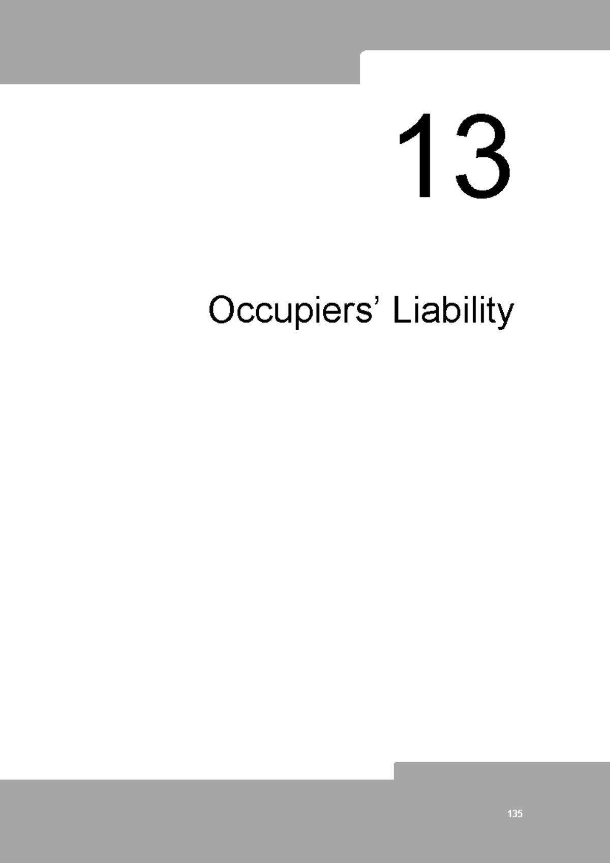 Occupiers’ Liability Overview - Tort Law (LAWT 12) - Studocu