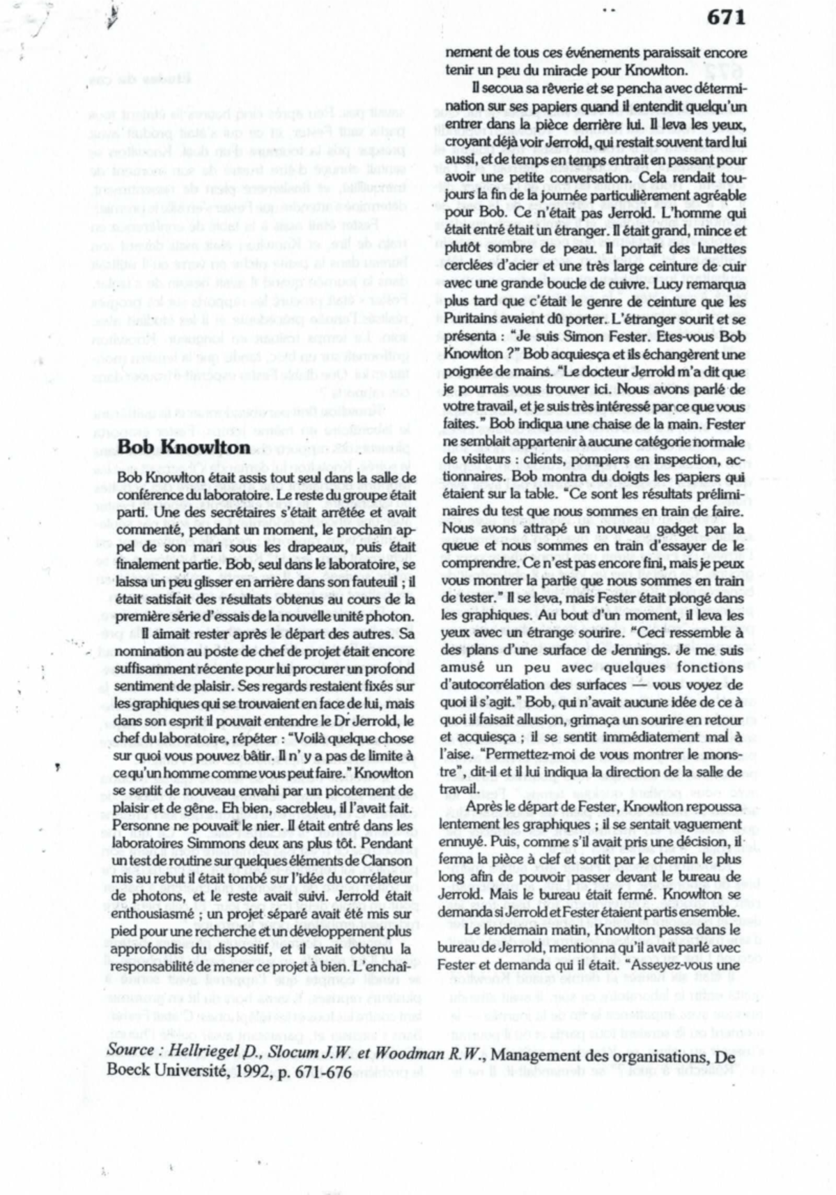 Cas de Bob Knowlton : Analyse des Dynamiques de Groupe et Leadership - Studocu