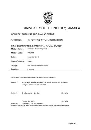 Edpm paper 1 2021 - Bachelor of Business Administration - Studocu