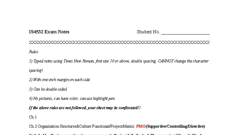 IS4532 Final Exam Notes Template: Key Concepts & Guidelines - Studocu