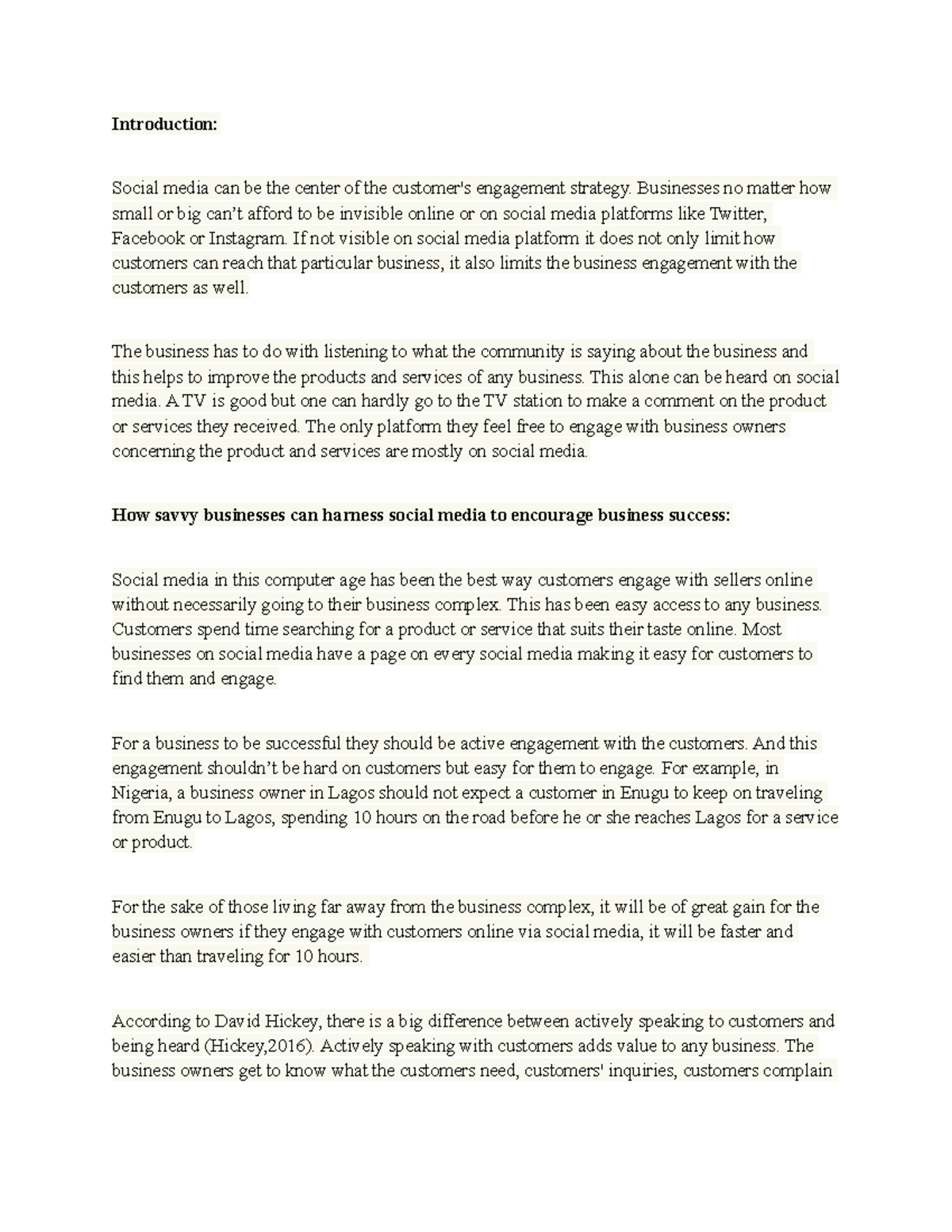 Unit 3 Assignment - How savvy businesses can harness social media to ...