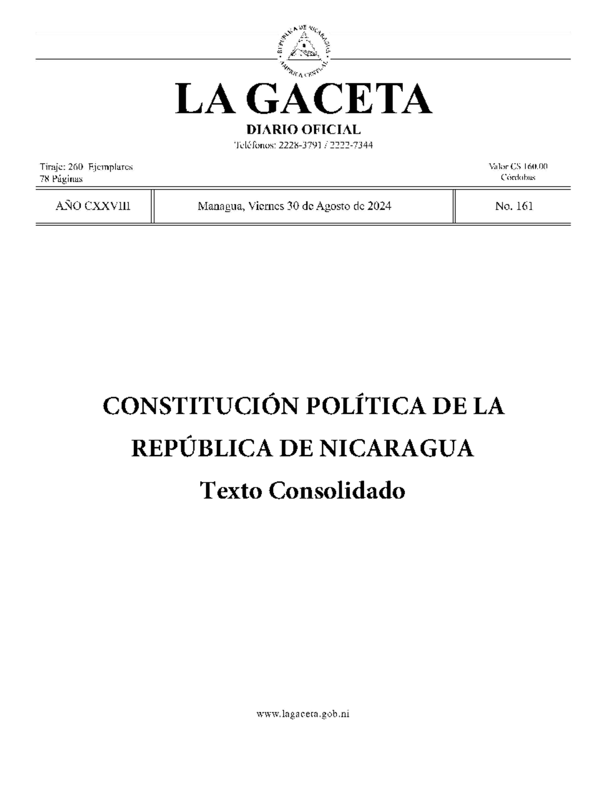 Constitucion - Constitución política - Tiraje: 260 Ejemplares 78 ...