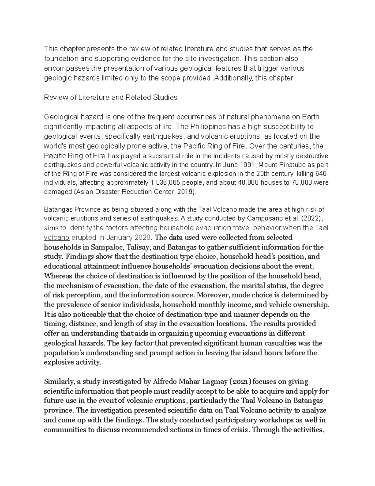 RRL - notes - This chapter presents the review of related literature ...