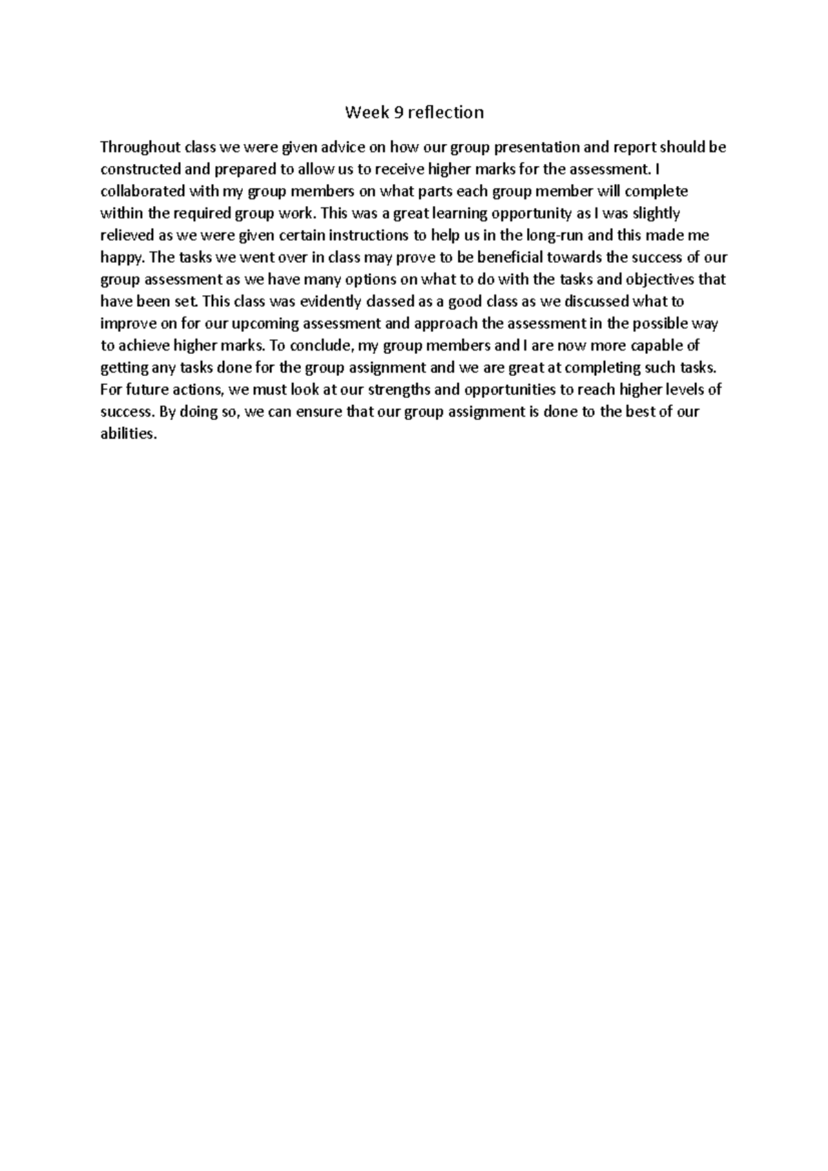 Group Work Reflection: Strategies for Successful Collaboration - Studocu