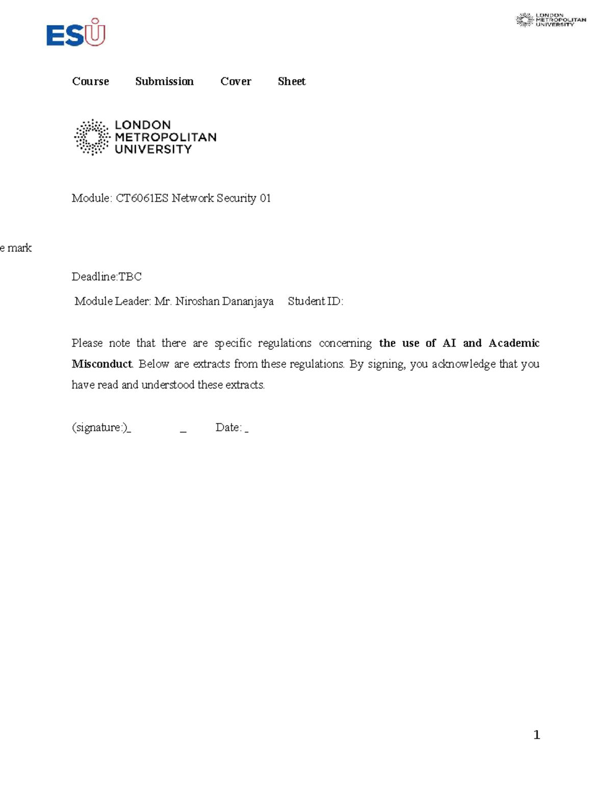 CT6061ES Network Security: Documentation & Evaluation Guidelines - Studocu