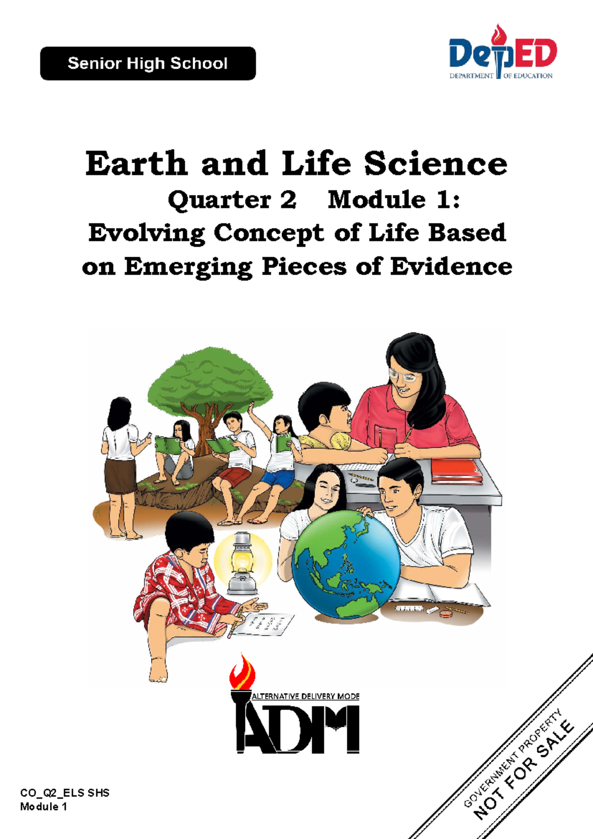 CO_Q2_ELS SHS Module 1: Evolving Concepts of Life and Evidence - Studocu