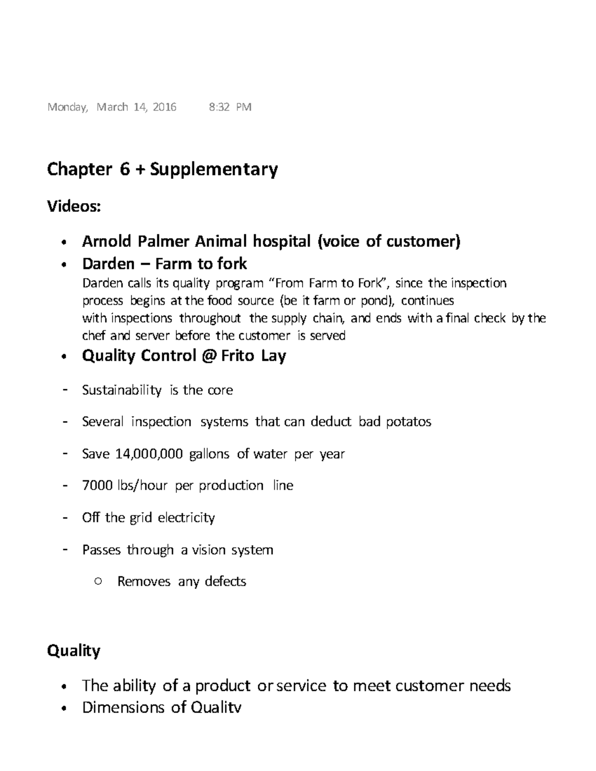 OPER 2p91 - Chapter 6 + Supplementary - Chapter 6 + Supplementary ...