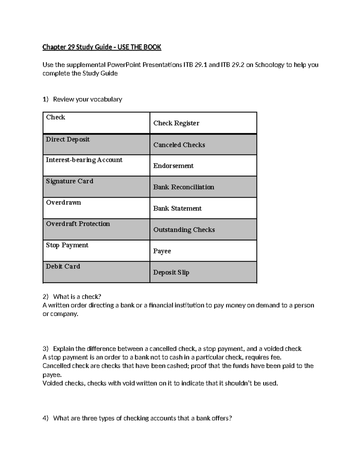 Chapter 29 Study Guide - Offload - Chapter 29 Study Guide - USE THE ...