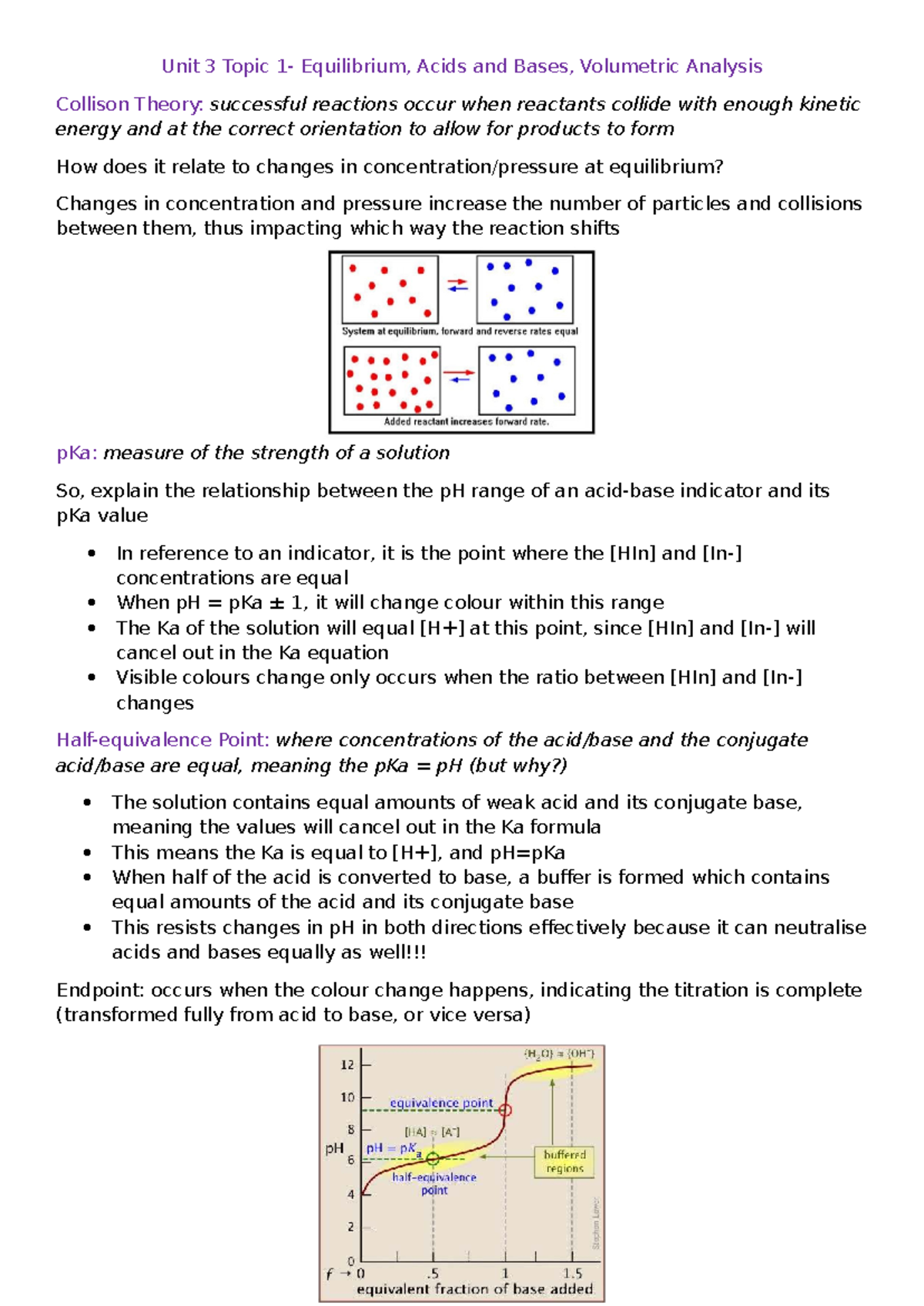 Unit 3 & 4 Chemistry Concepts: Equilibrium, Redox, and Synthesis Notes ...