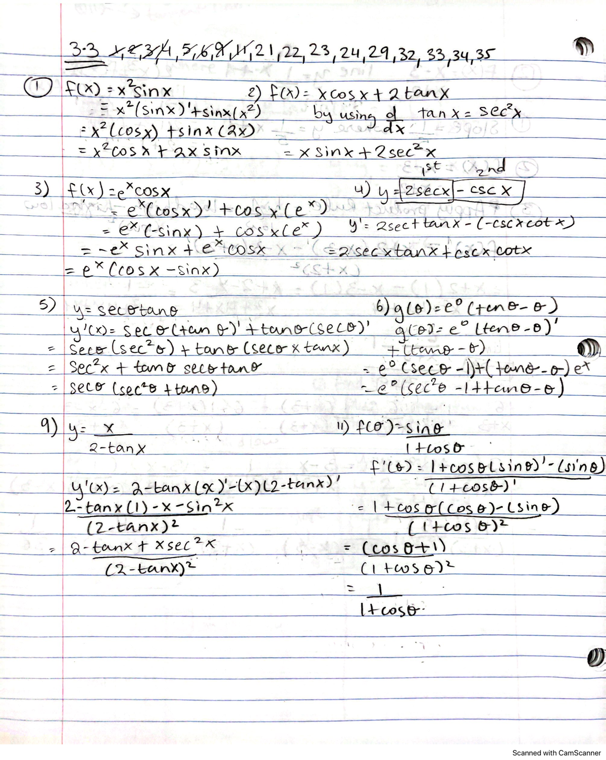 3.3 Math 101 Final Draft - Practice Problems on Trig Functions - Studocu