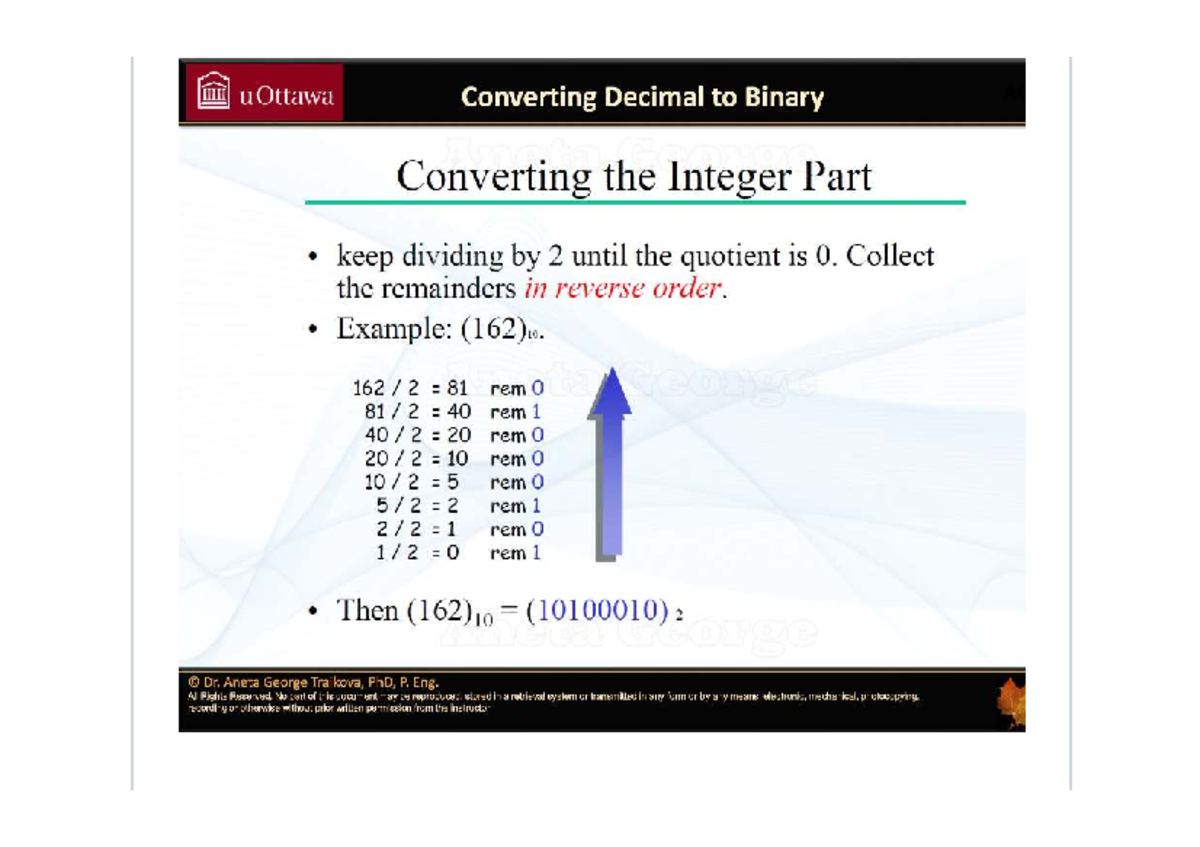 u Ottawa Lecture 1: Converting Between Decimal, Binary, Octal, and ...