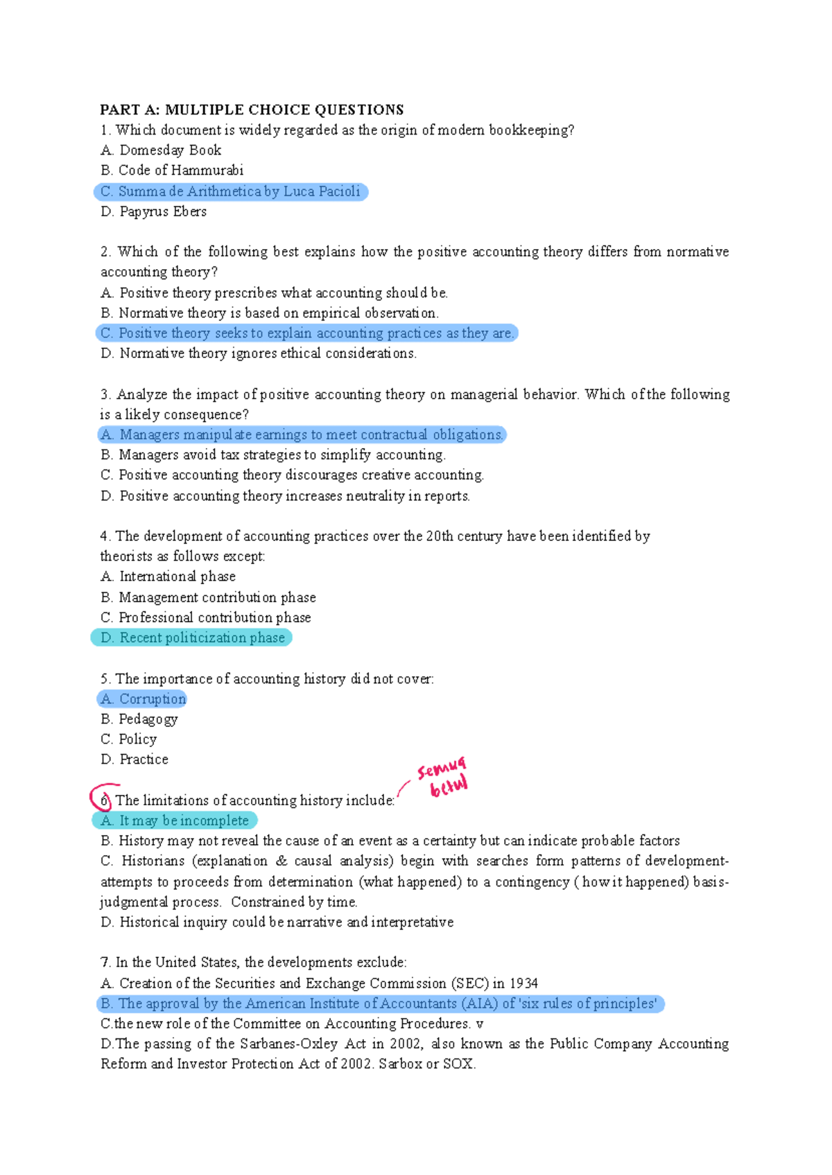 FAR661 Final Exam: Multiple Choice & True/False Questions Analysis ...