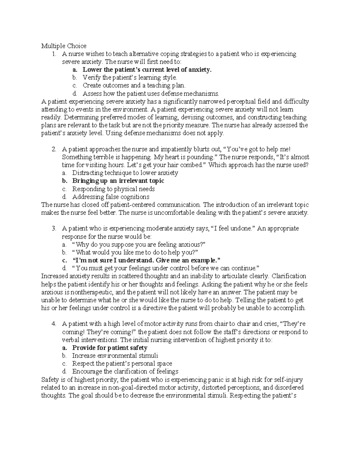 Chapter 11: Coping Strategies in Anxiety and Related Disorders - Studocu