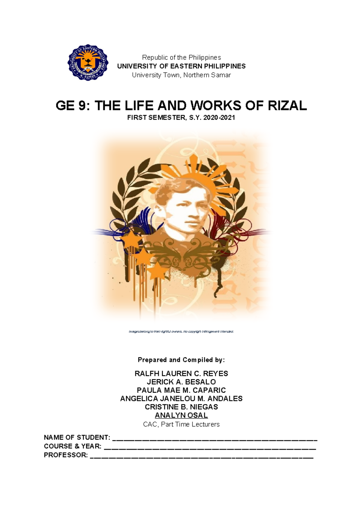 GE9 - Module 9 - Republic of the Philippines UNIVERSITY OF EASTERN ...