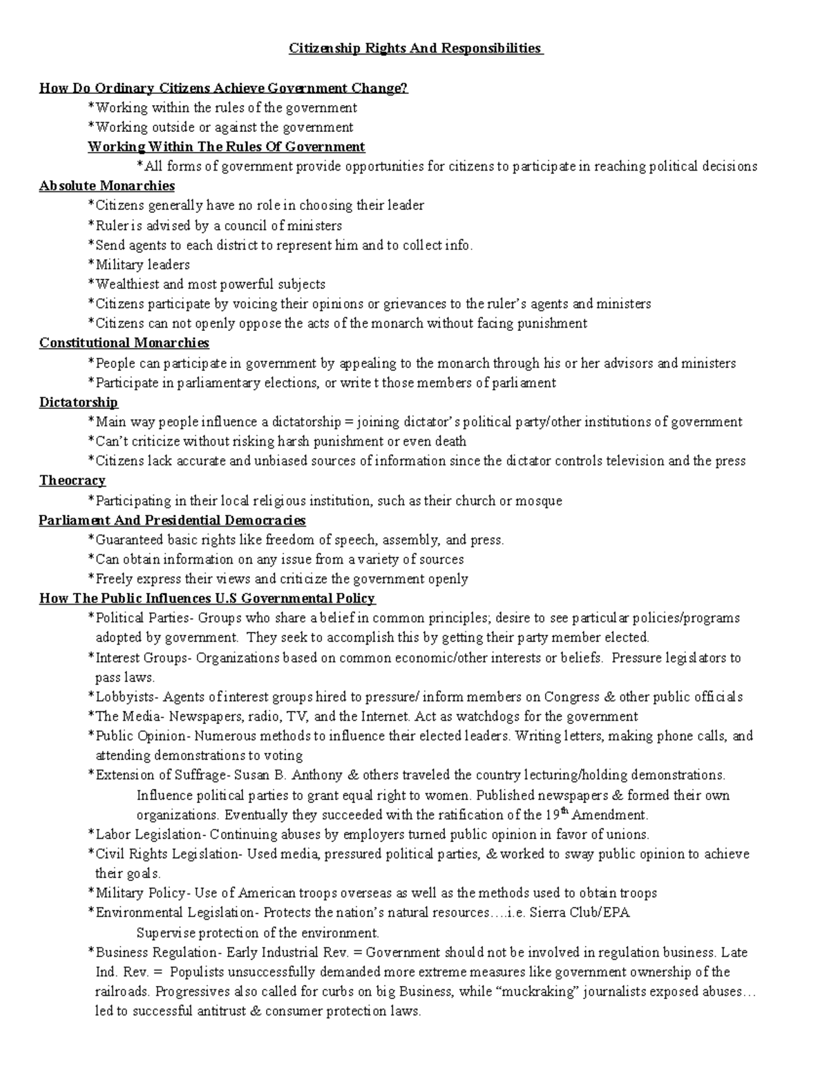 OGT Citizenship Rights & Responsibilities: Exploring Civic ...
