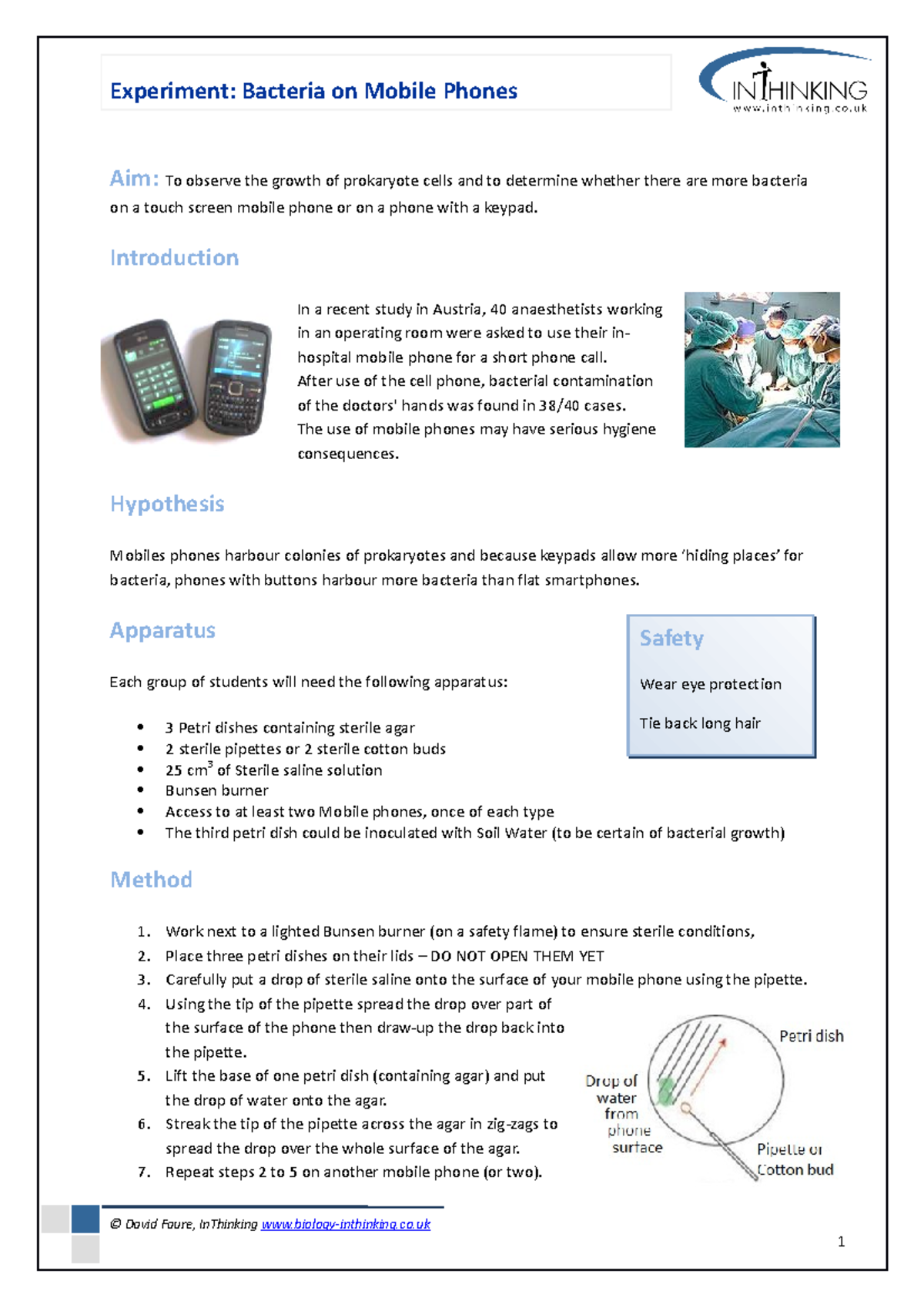 Experiment: Bacteria Growth Comparison on Mobile Phones (Bio 101) - Studocu