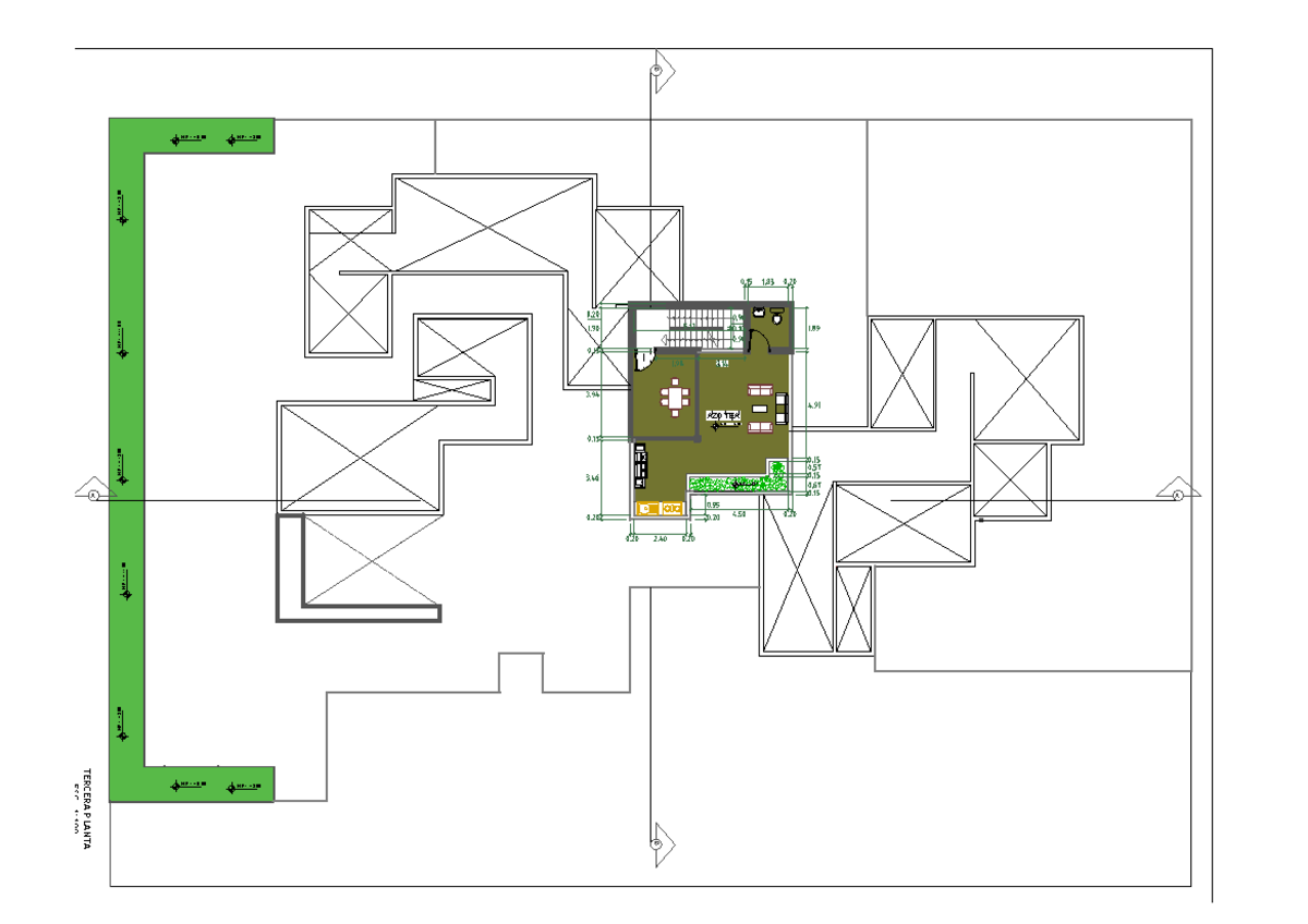 Drawing 1-Layout 3 - trabajo de dibujo - AZOTEA A A ####### N.P.+ 9. N ...