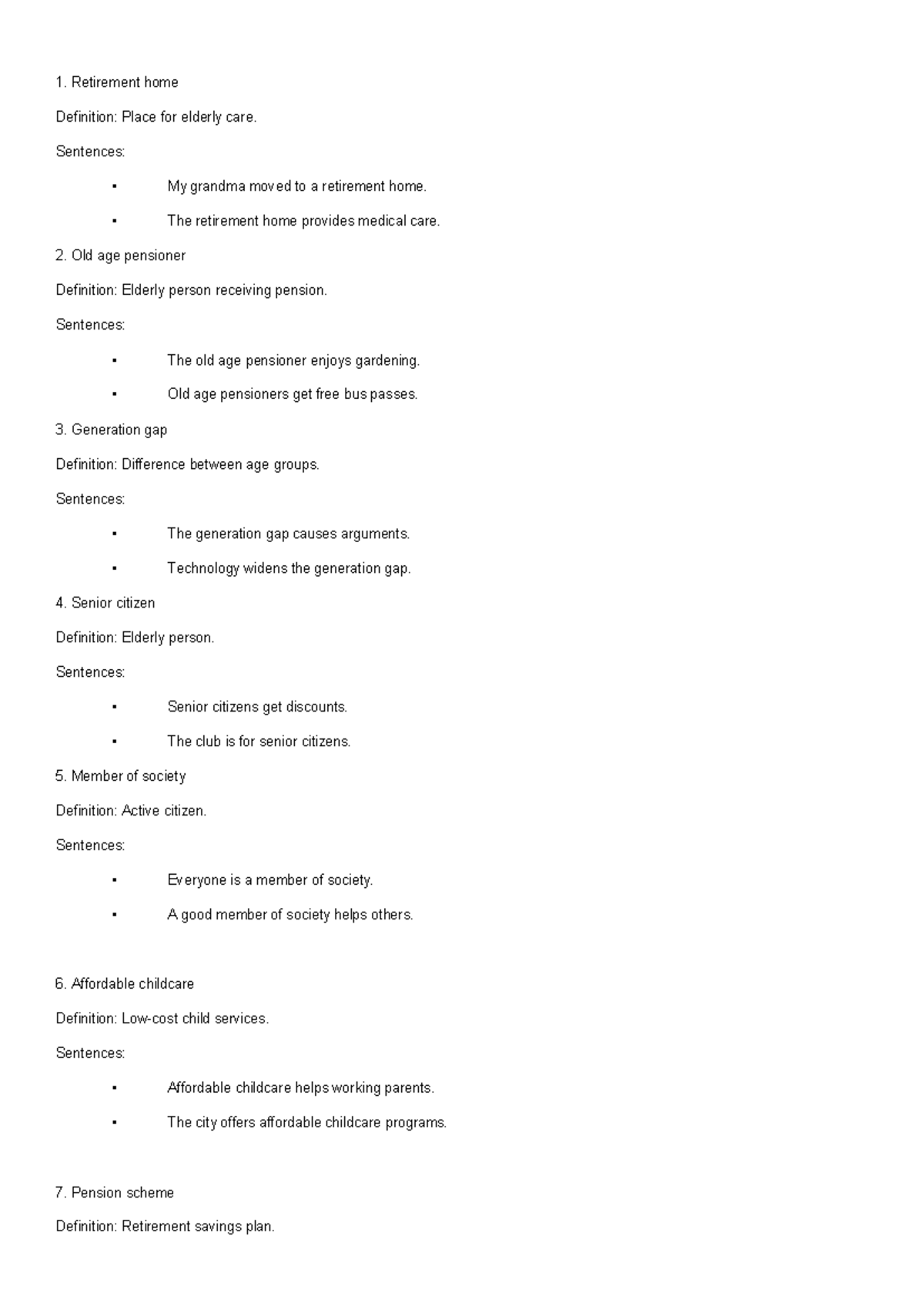 Ang - Vocabulary Definitions and Examples for Key Terms - Studocu