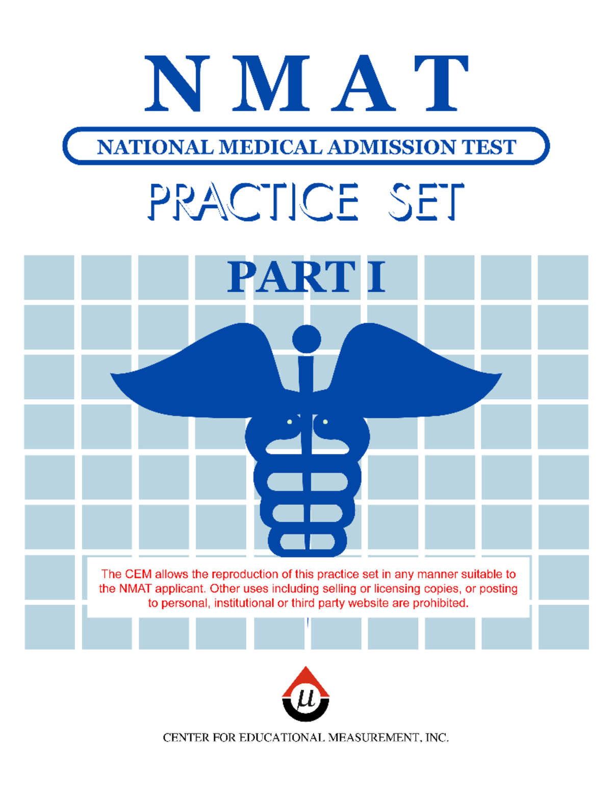 [2014 ] CEM Practice Test - ####### GENERAL DIRECTIONS ####### Part I ...