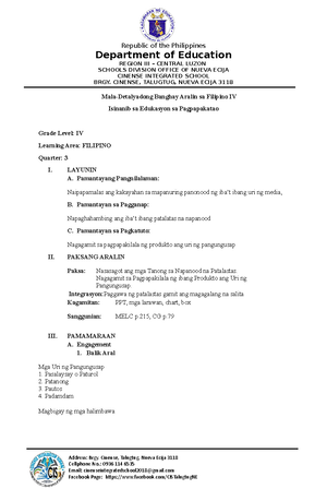 COT Lesson Plan for English 4NEW - Department of Education REGION I ...