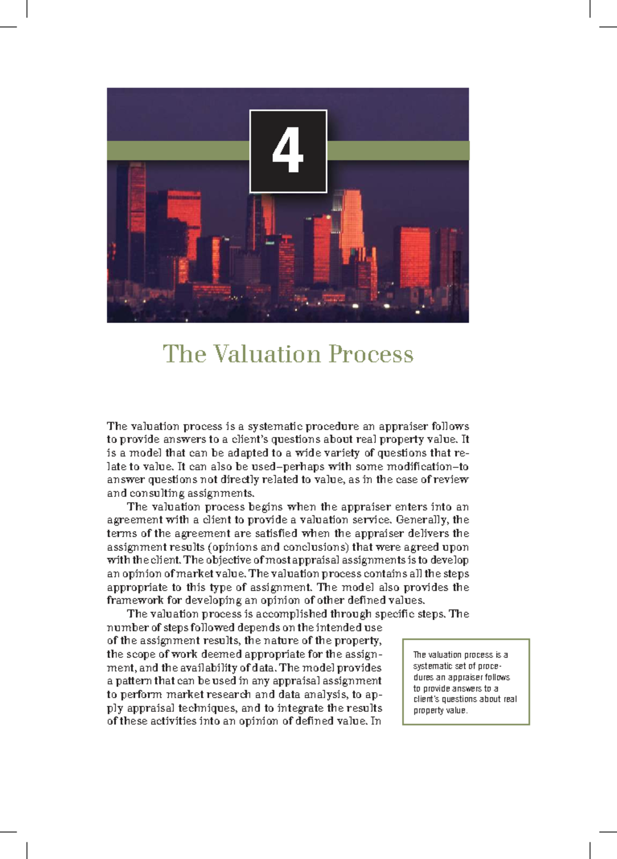 Chap 4 - The valuation process: Understanding real property value ...