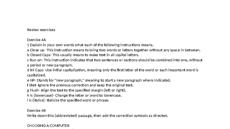 Part 4-Ch. 4 Review Exercises 4A, 4B, 4C & 4D Instructions Explained ...