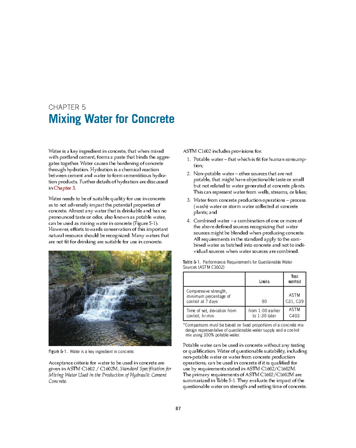 Semana 04 O Mixing Water for Concrete PCA Chapter 5 - Water is a key ...