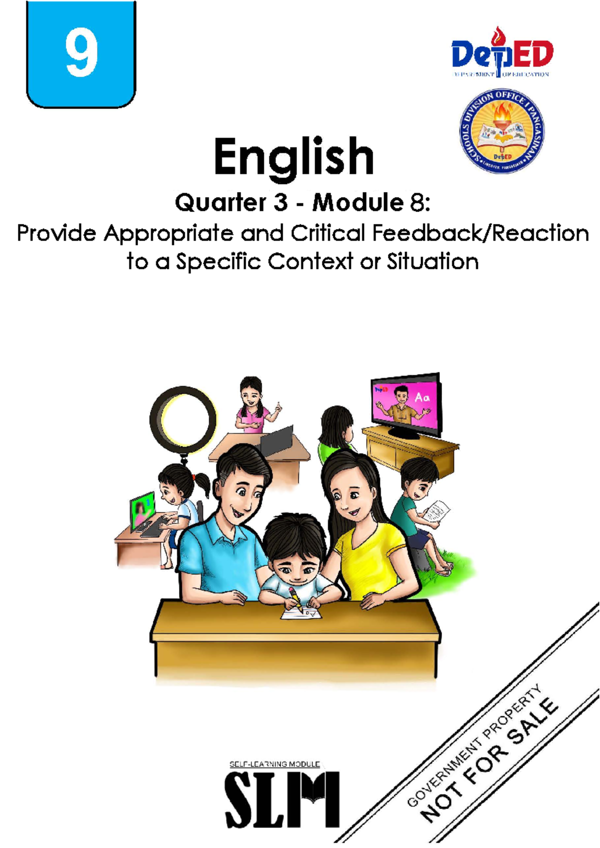 English 9 Q3 Module 8: Critical Feedback on Contextual Situations - Studocu