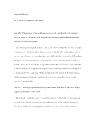 Samantha Maitland HRM-200 Module Five Project One - HRM 200 Project One ...