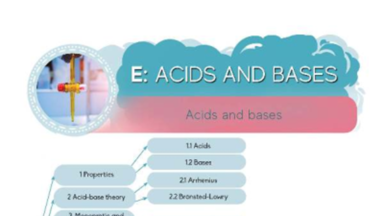 E: ACIDS AND BASES - Comprehensive Study Notes for Chemistry 101 - Studocu